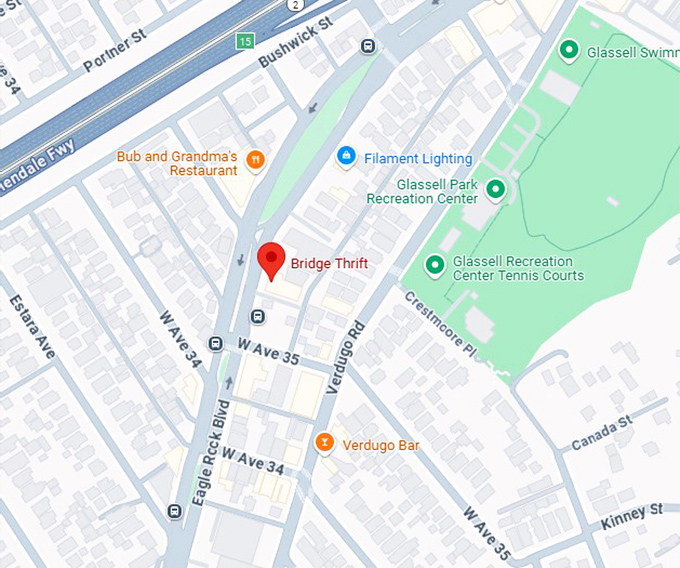 16. bridge thrift (3516 n eagle rock blvd) map