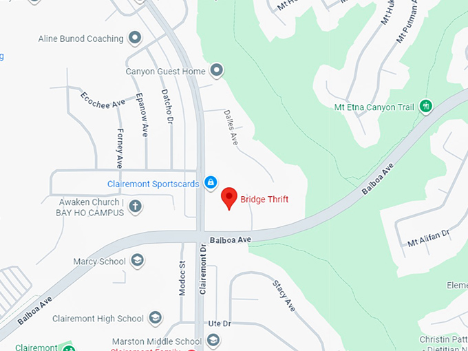 16. bridge thrift map