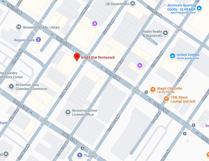 16. bright star restaurant map