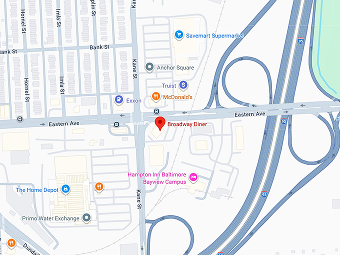 16. broadway diner map