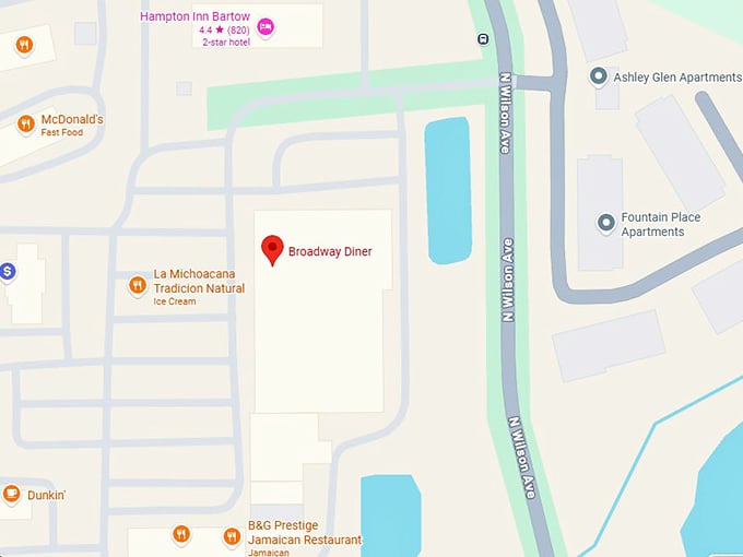 16. broadway diner map