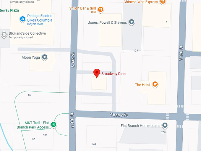 16. broadway diner map