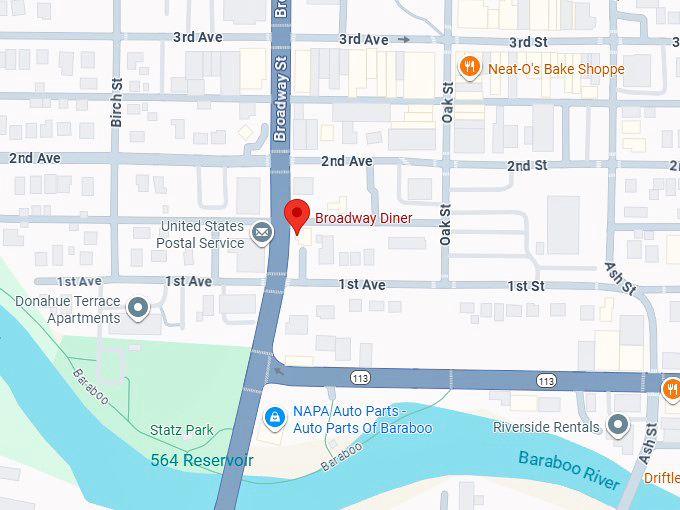 16. broadway diner map