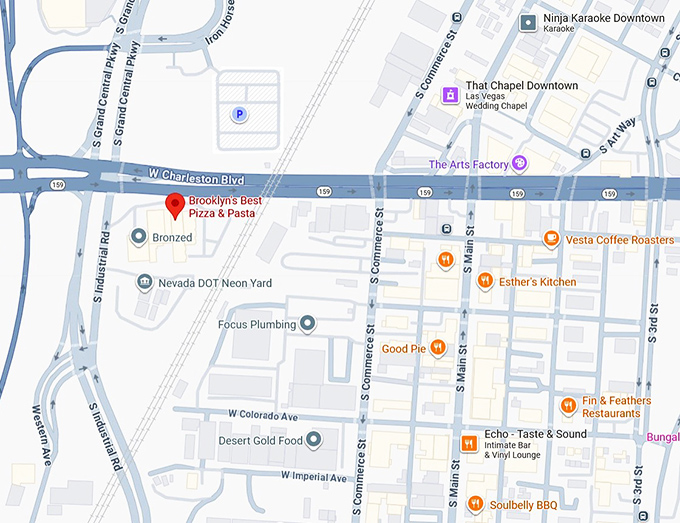 16. brooklyn's best pizza & pasta (241 w charleston blvd suite 101) map