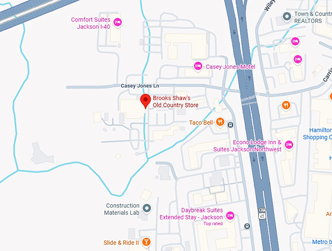 16. brooks shaw's old country store map