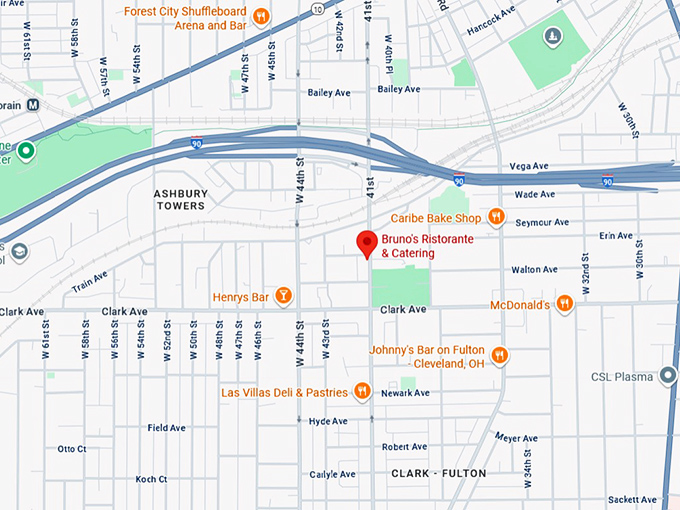 16. bruno's ristorante & catering map