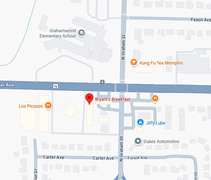 bryant's breakfast map