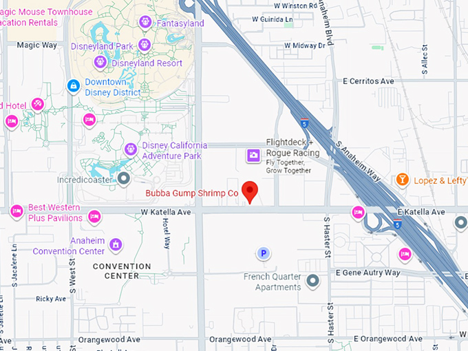 16. bubba gump shrimp co. map