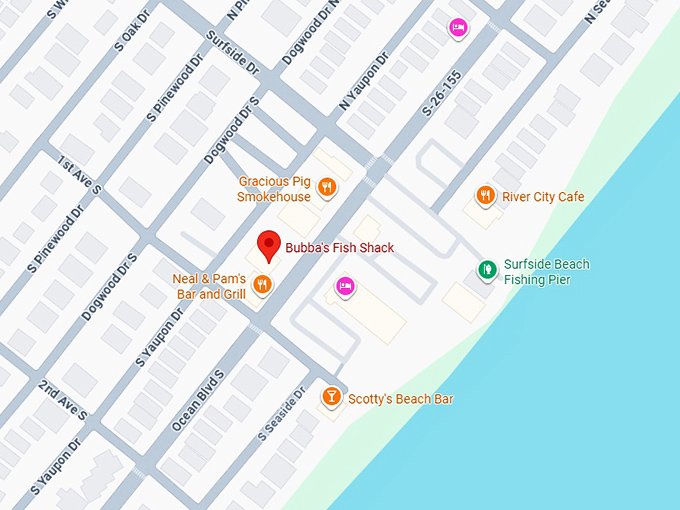 16. bubba's fish shack map
