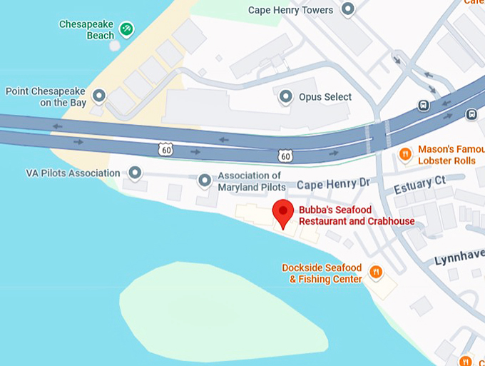 16. bubba's seafood restaurant and crabhouse map