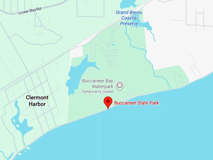 16. buccaneer state park map