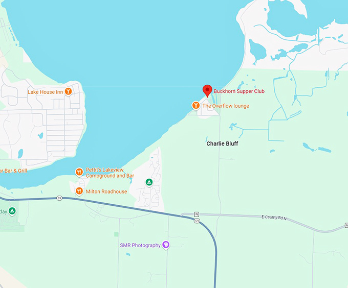 16. buckhorn supper club map
