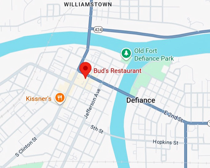 bud's restaurant map