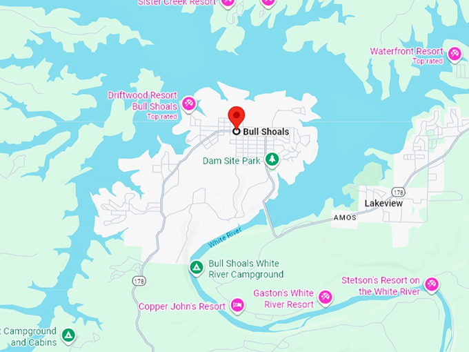 16. bull shoals, ar map