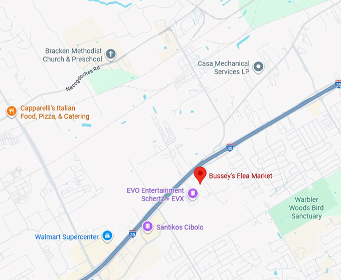 16. bussey's flea market map