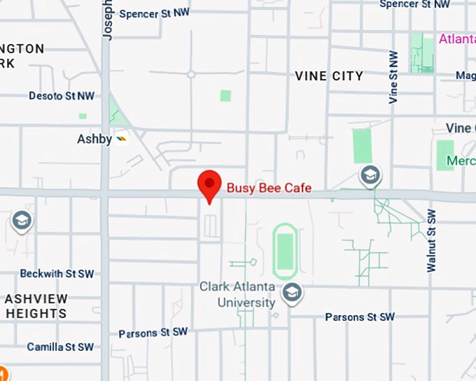 16. busy bee caf&eacute; map