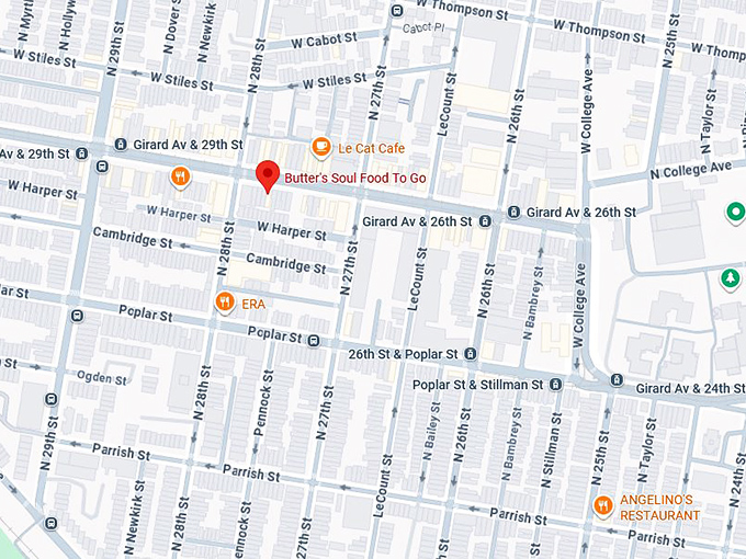 16. butter's soul food to go map