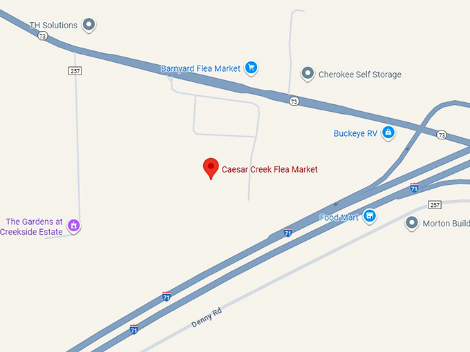 16. caesar creek flea market map