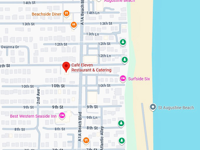 16. caf&eacute; eleven restaurant & catering map