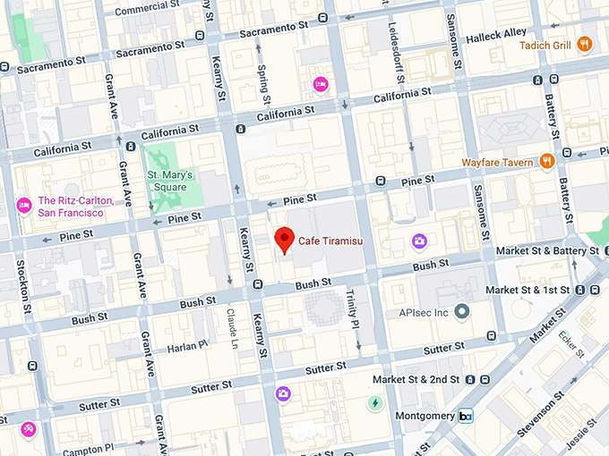 16. cafe tiramisu map