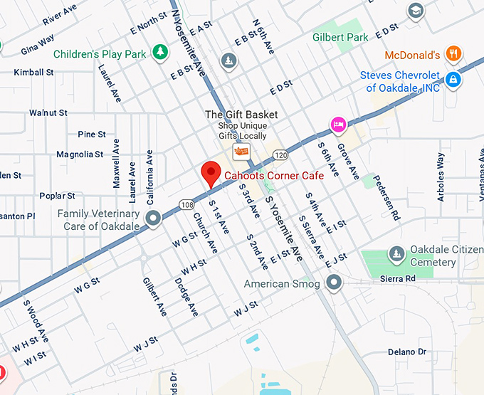 16. cahoots corner cafe map