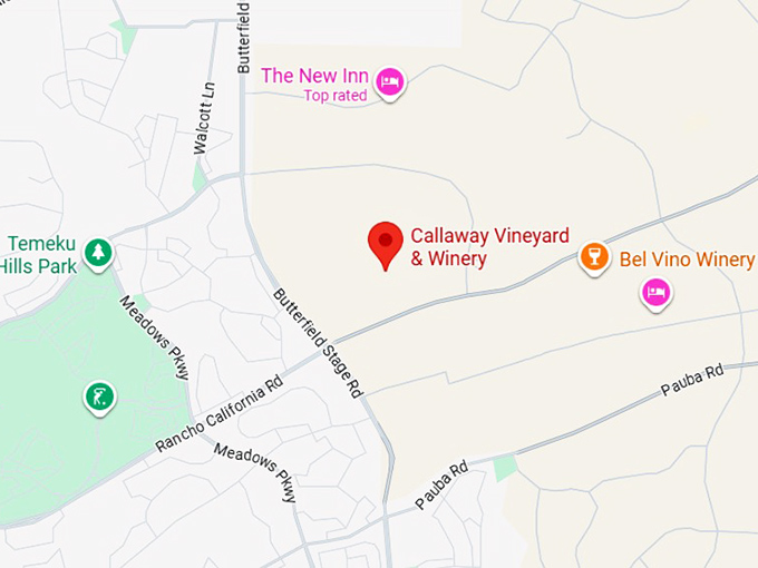 16. callaway vineyard & winery map