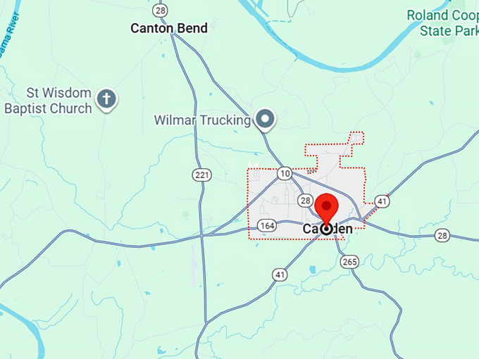 16. camden, al map