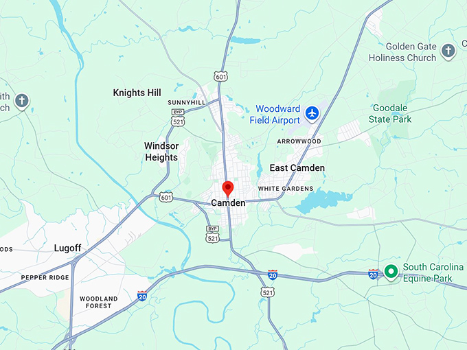 16. camden, sc map
