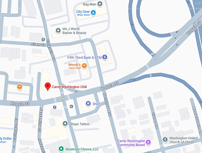 16. camp washington chili map