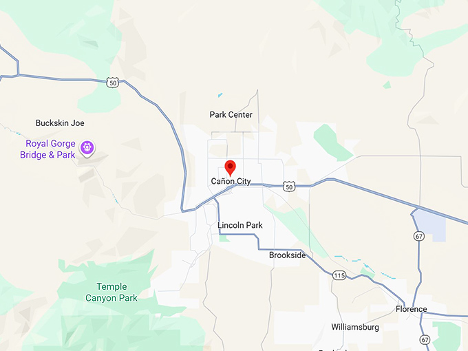 16. ca&ntilde;on city co map