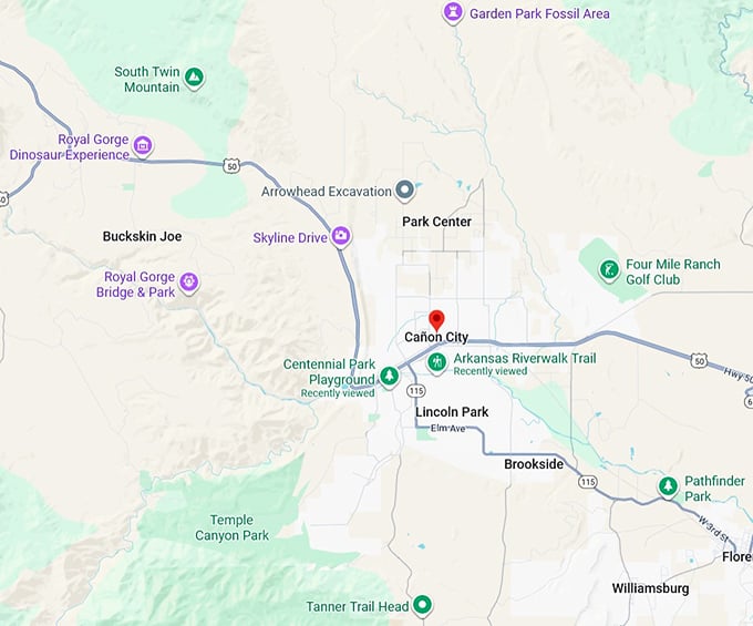 16. cañon city map