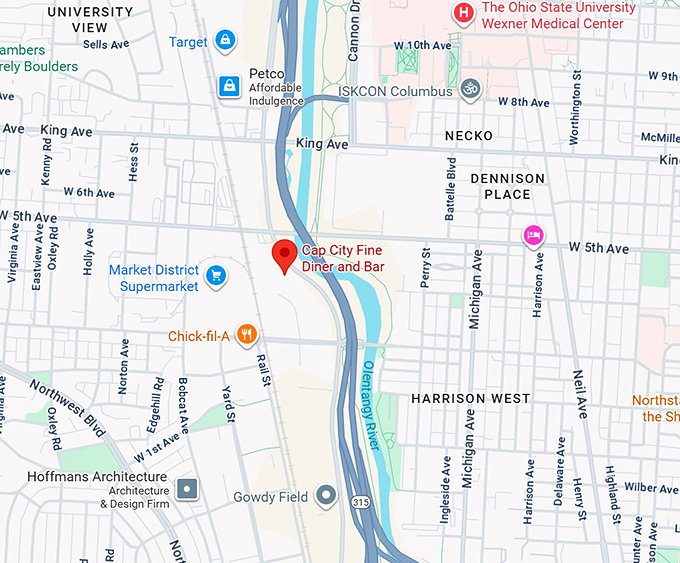 16. cap city fine diner and bar map