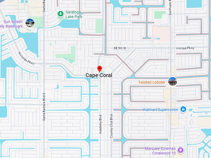 16. cape coral, fl map