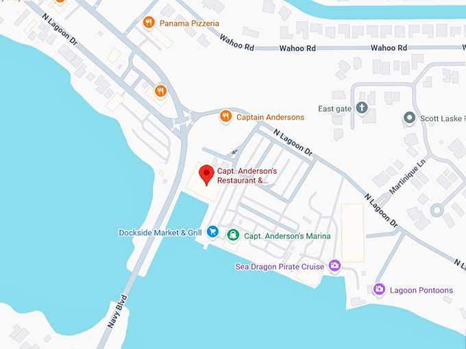 captain anderson&rsquo;s restaurant map