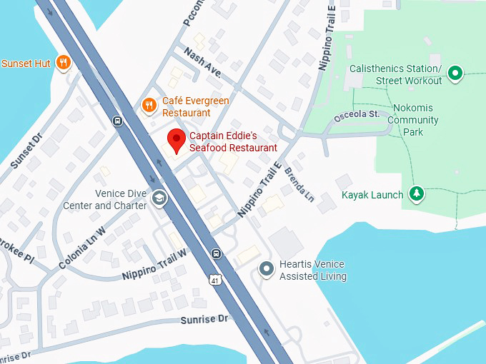 16. captain eddie&rsquo;s seafood restaurant map