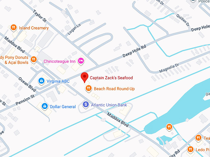 16. captain zack's seafood map
