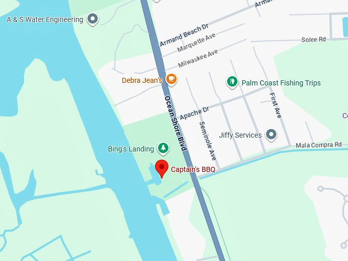 16. captain's bbq map