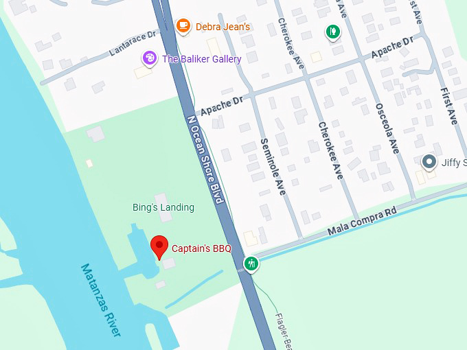 16. captain's bbq map