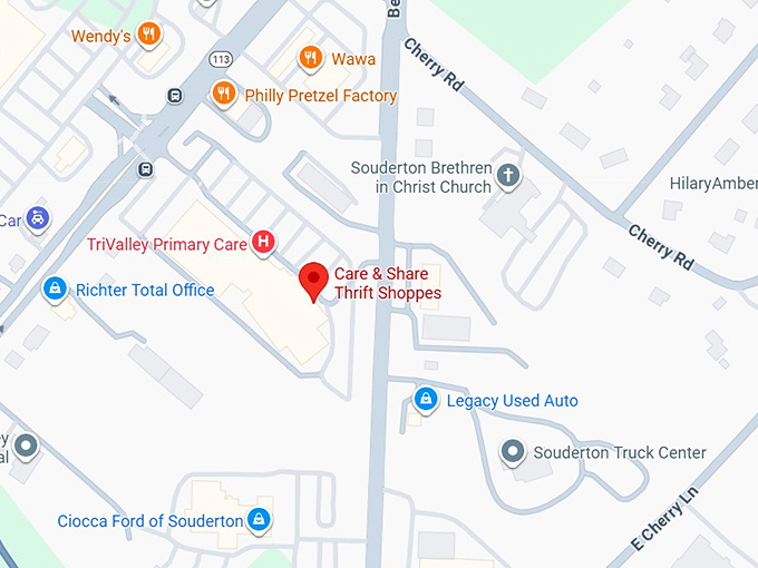 16. care & share thrift shoppes map