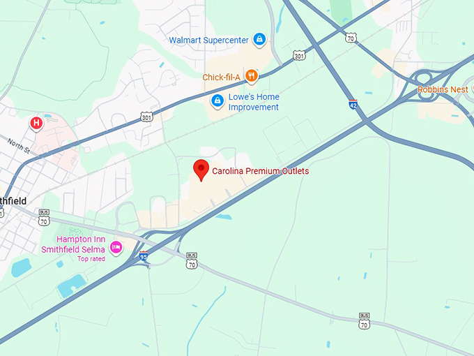 16. carolina premium outlets map