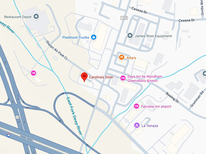 16. carolina's diner (520 s regional rd) map