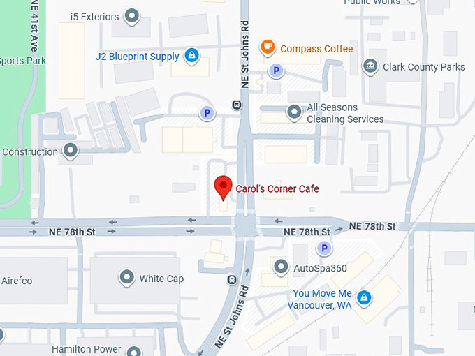 16. carol's corner cafe map