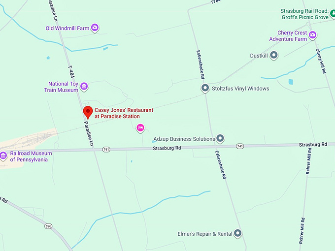 16. casey jones' restaurant at paradise station map