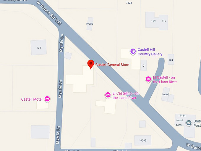 16. castell general store map