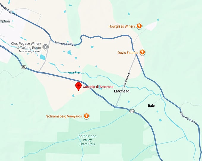 16. castello di amorosa map