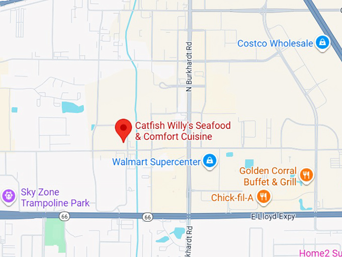 16. catfish willy's seafood & comfort cuisine map