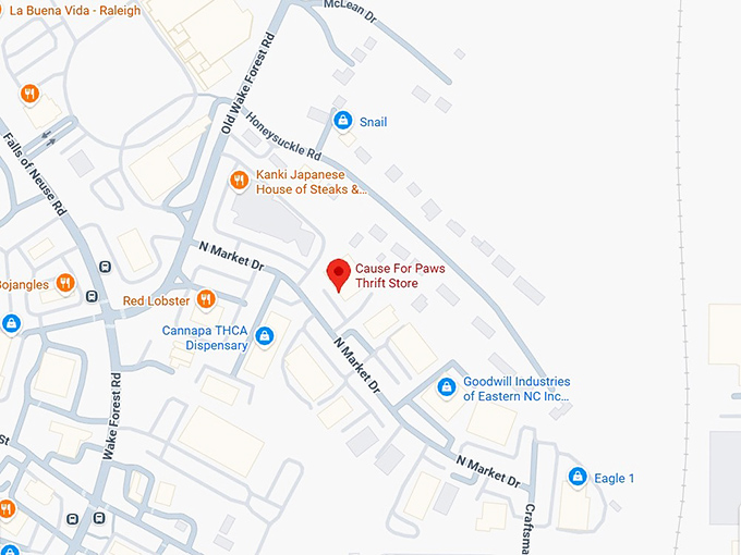 16. cause for paws thrift shop 1657 n market dr map