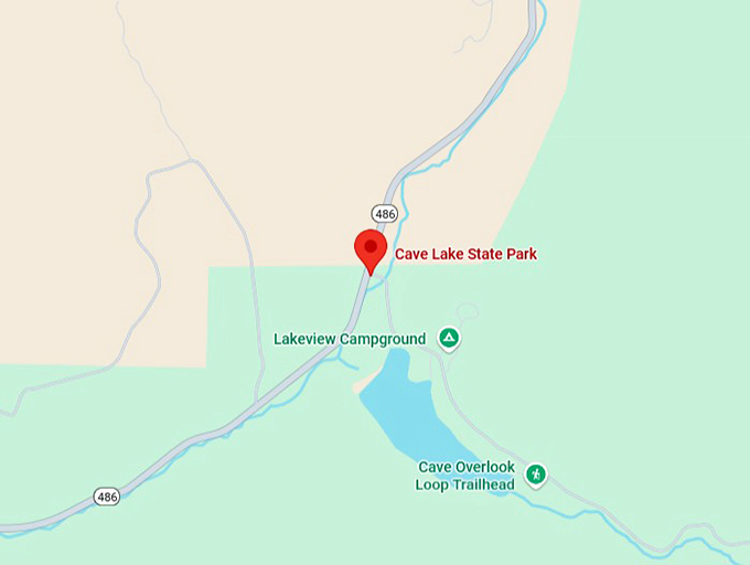 16. cave lake state park map