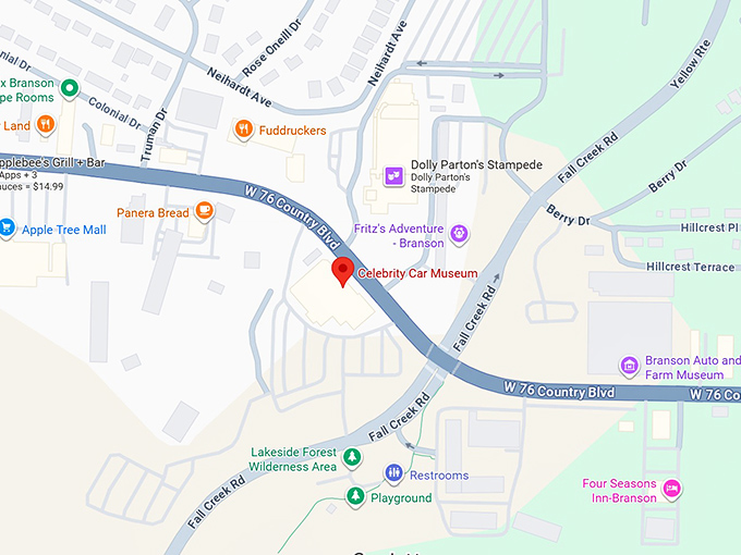 16. celebrity car museum map