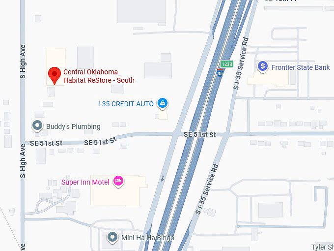 16. central oklahoma habitat restore south map